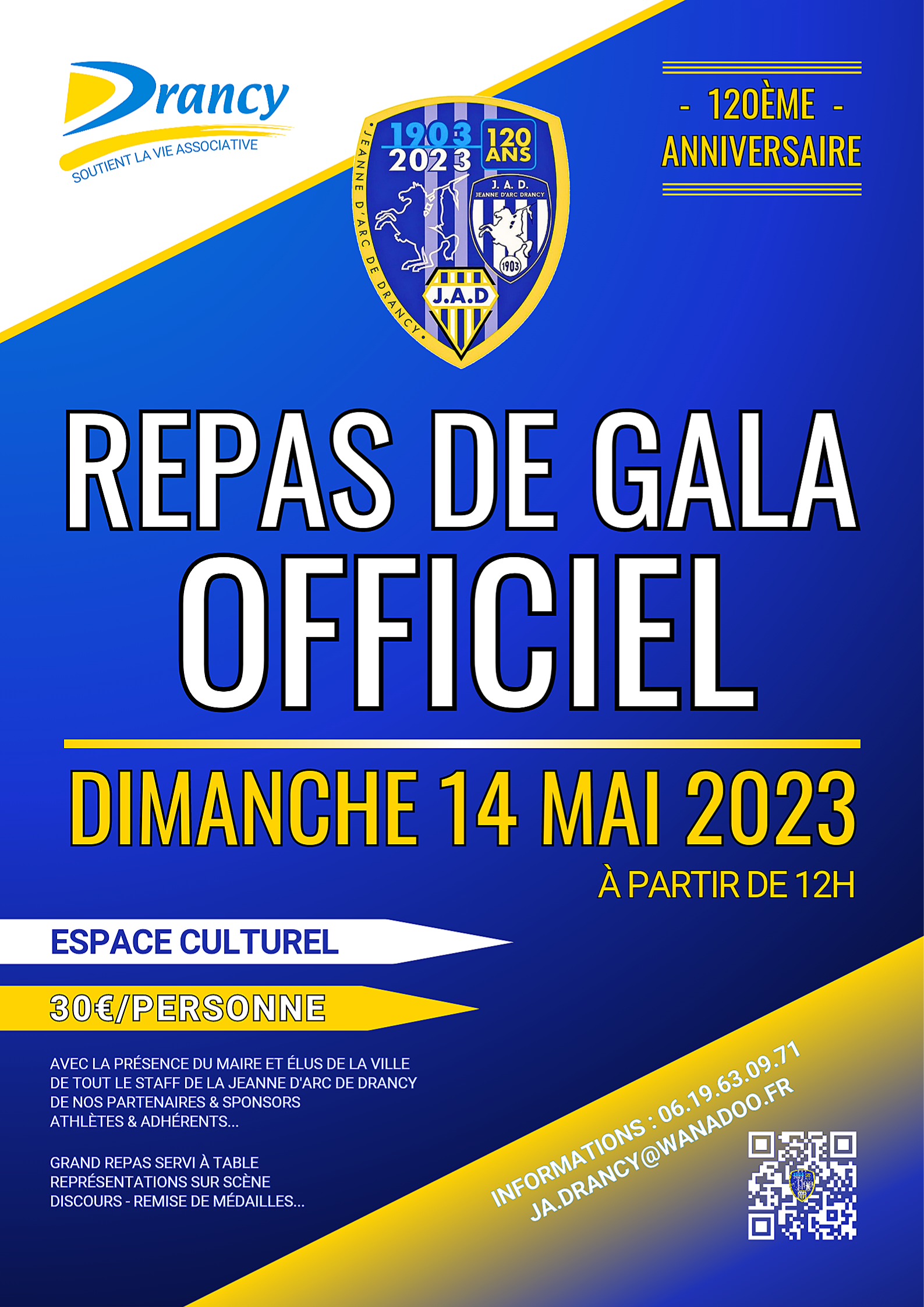 REPAS DE GALA OFFICIEL DE LA JA DRANCY ! - JEANNE D'ARC DE DRANCY